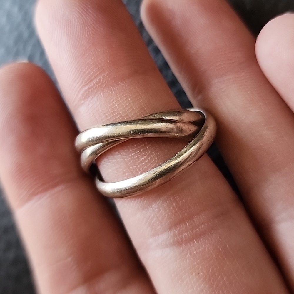 Vtg Taxco Mexico Sterling Silver Rings- Size 8 - Gem